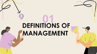 LESSON 1 DEFINITION, FUNCTIONS, TYPES and THEORIES of Management.pptx
