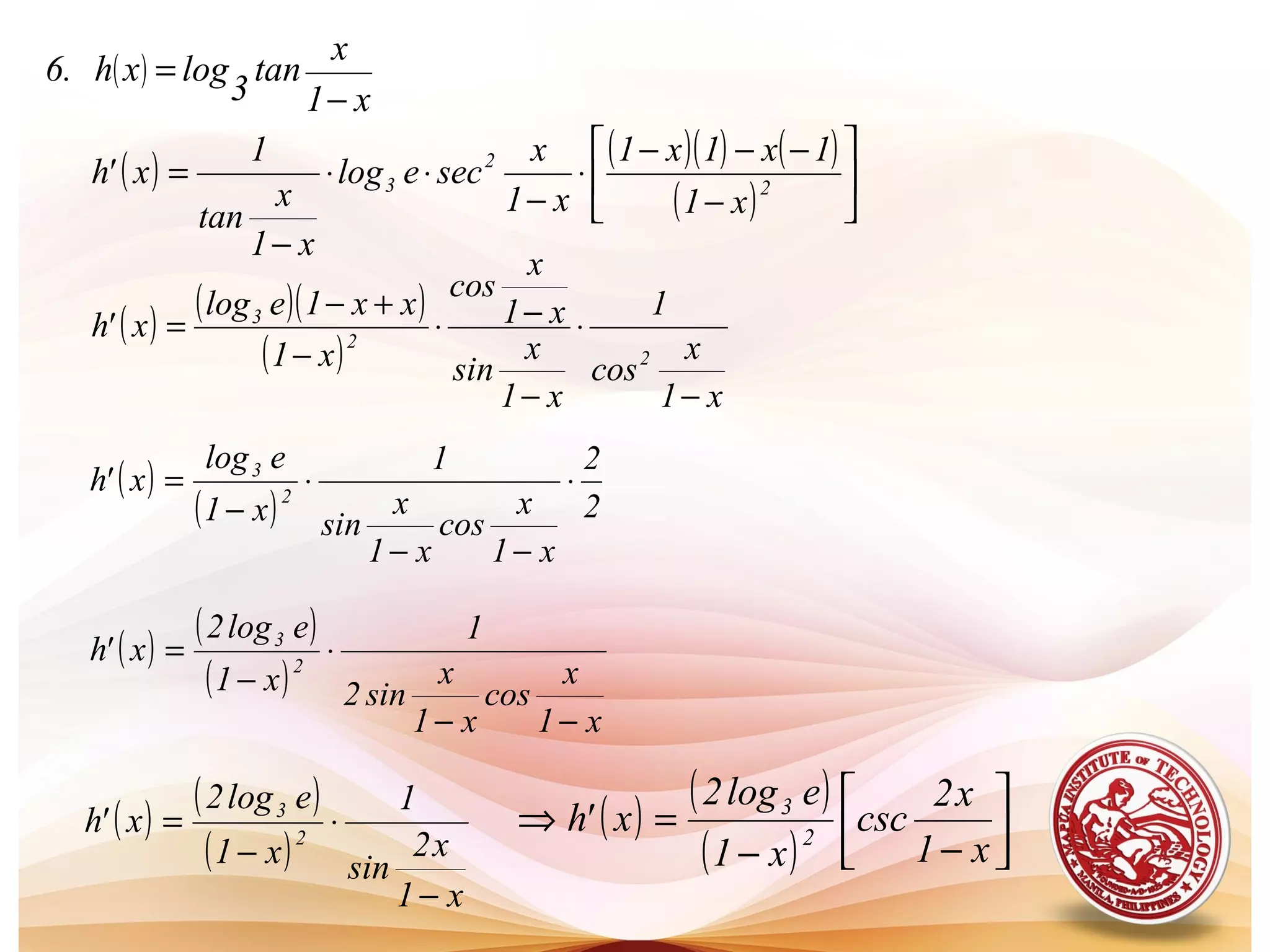 Lesson 1 derivative of trigonometric functions | PPT