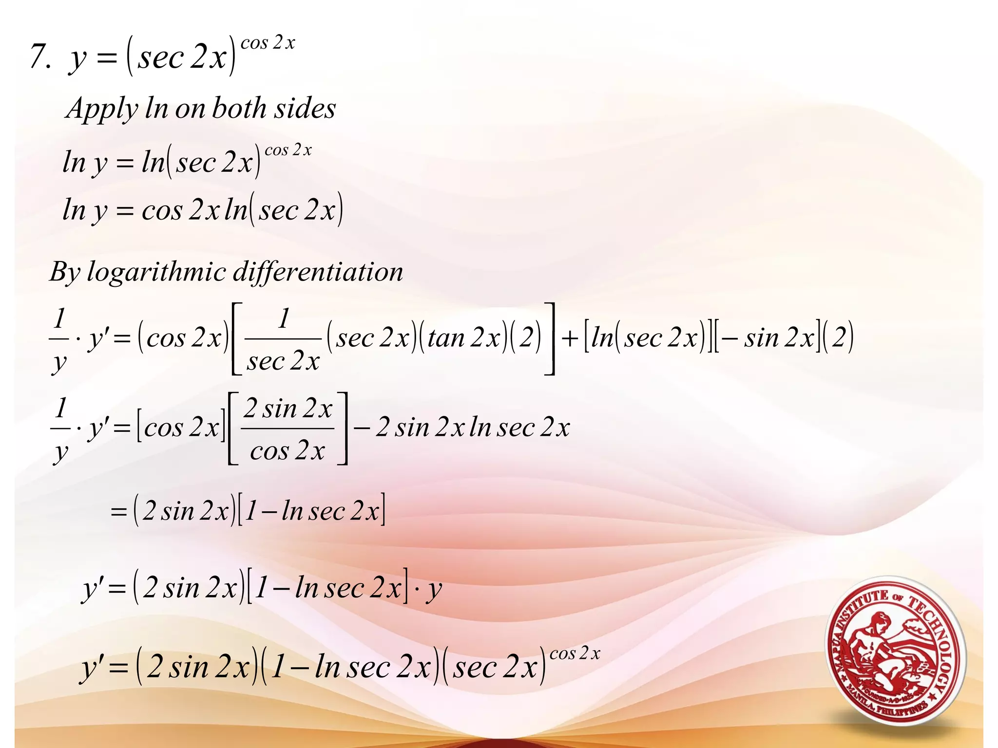 Lesson 1 derivative of trigonometric functions | PPT