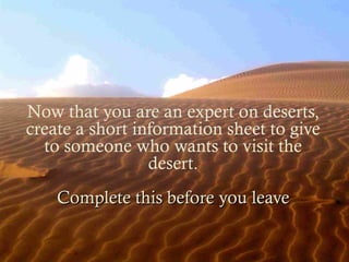 Lesson1 deserts power point | PPT | Geography | Science