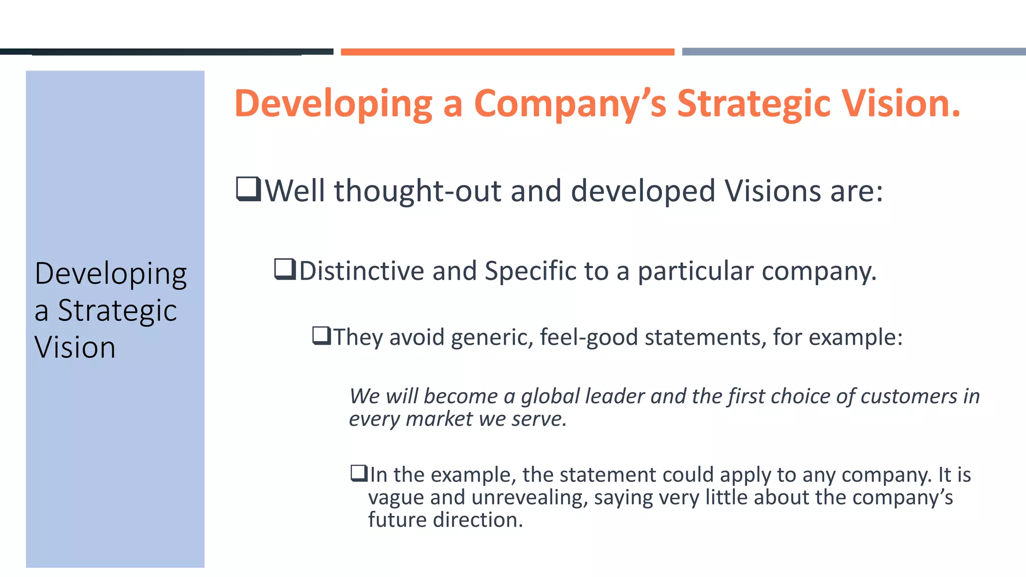 Lesson 1 developing and communicating a strategic vision | PPT