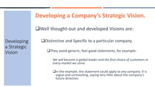 Lesson 1 developing and communicating a strategic vision | PPT
