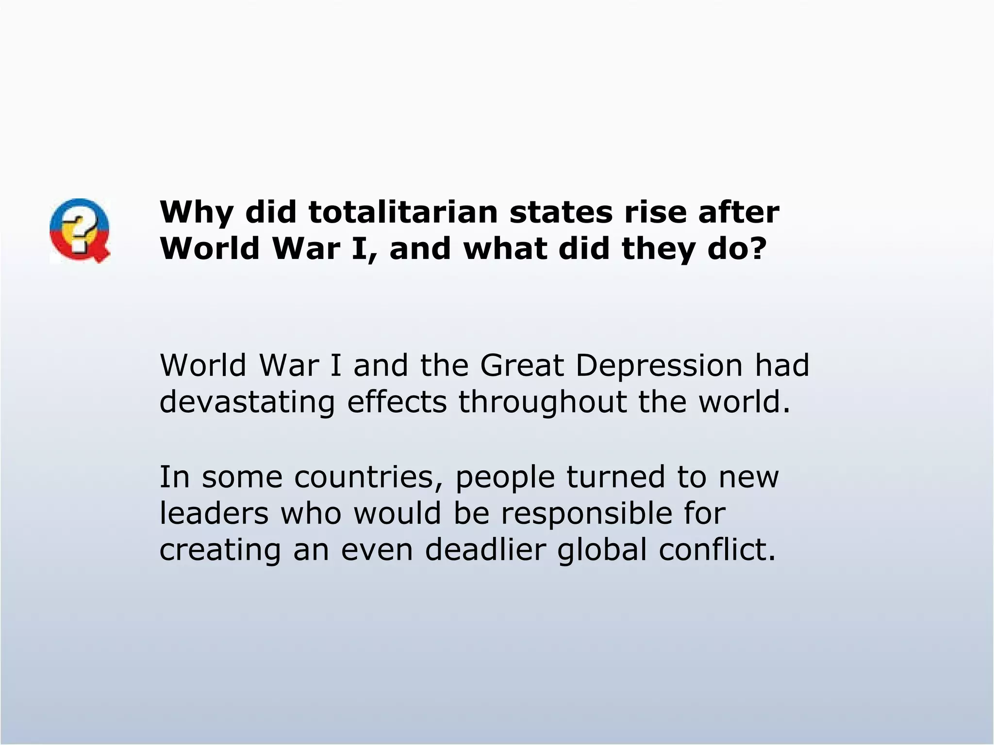 Lesson 1 Dictators & War | PPT