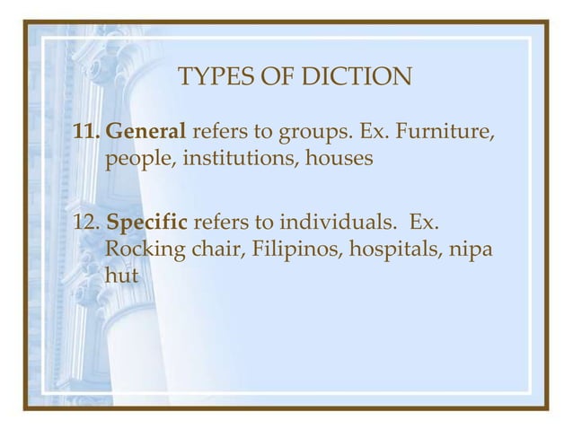 Levels & Types of Diction | PPTX