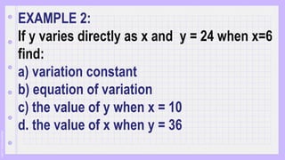 LESSON 1_direct variation.Powerpoint Pres | PPTX