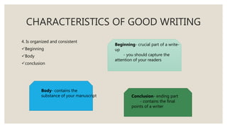 Lesson 1 dynamics of writing | PPTX