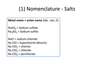 Chemical Terminology: Lesson 1 elements and reactions | PDF
