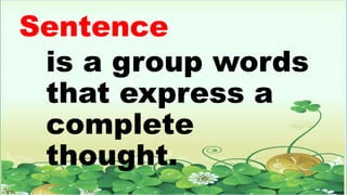 Sentence and Phrase | PPTX