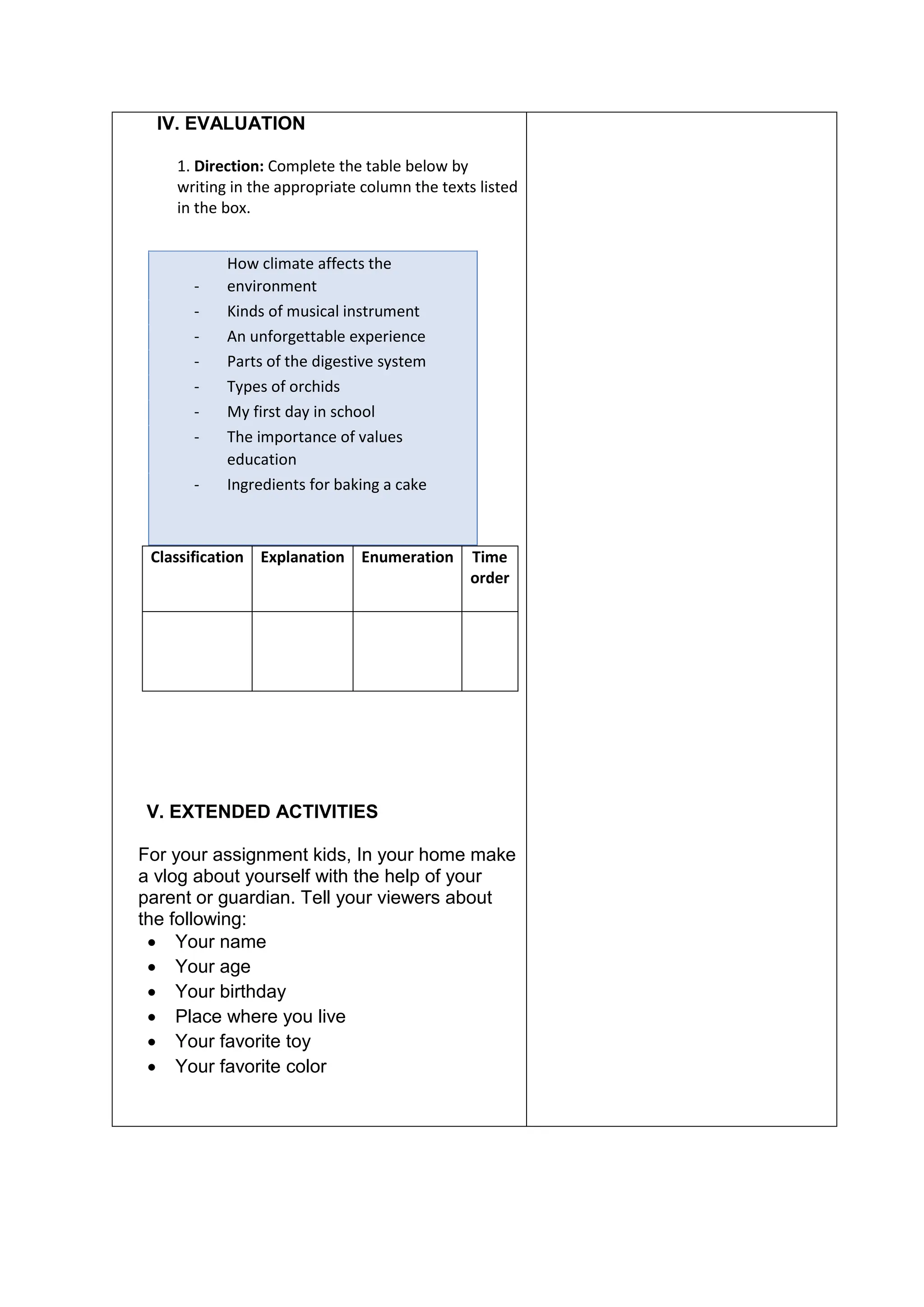 Detailed Lesson plan in English 5 Text types | DOCX