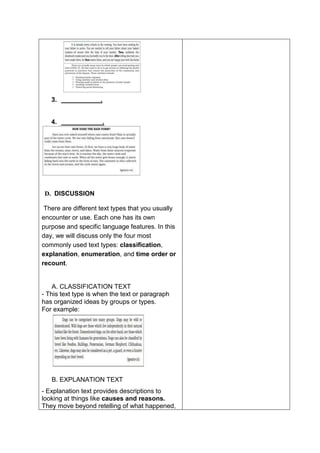 Detailed Lesson plan in English 5 Text types | DOCX