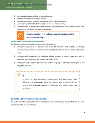 Lesson 1 Entrepreneurship Overview and Concepts for print.docx