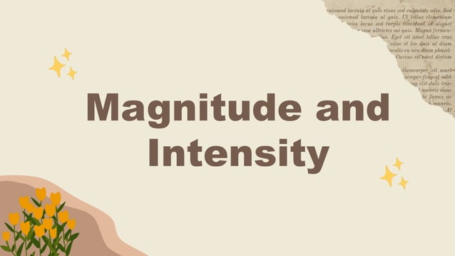 LESSON 1 EPICENTER, FOCUS, INTENSITY AND MAGNITUDE, ACTIVE AND INACTIVE ...