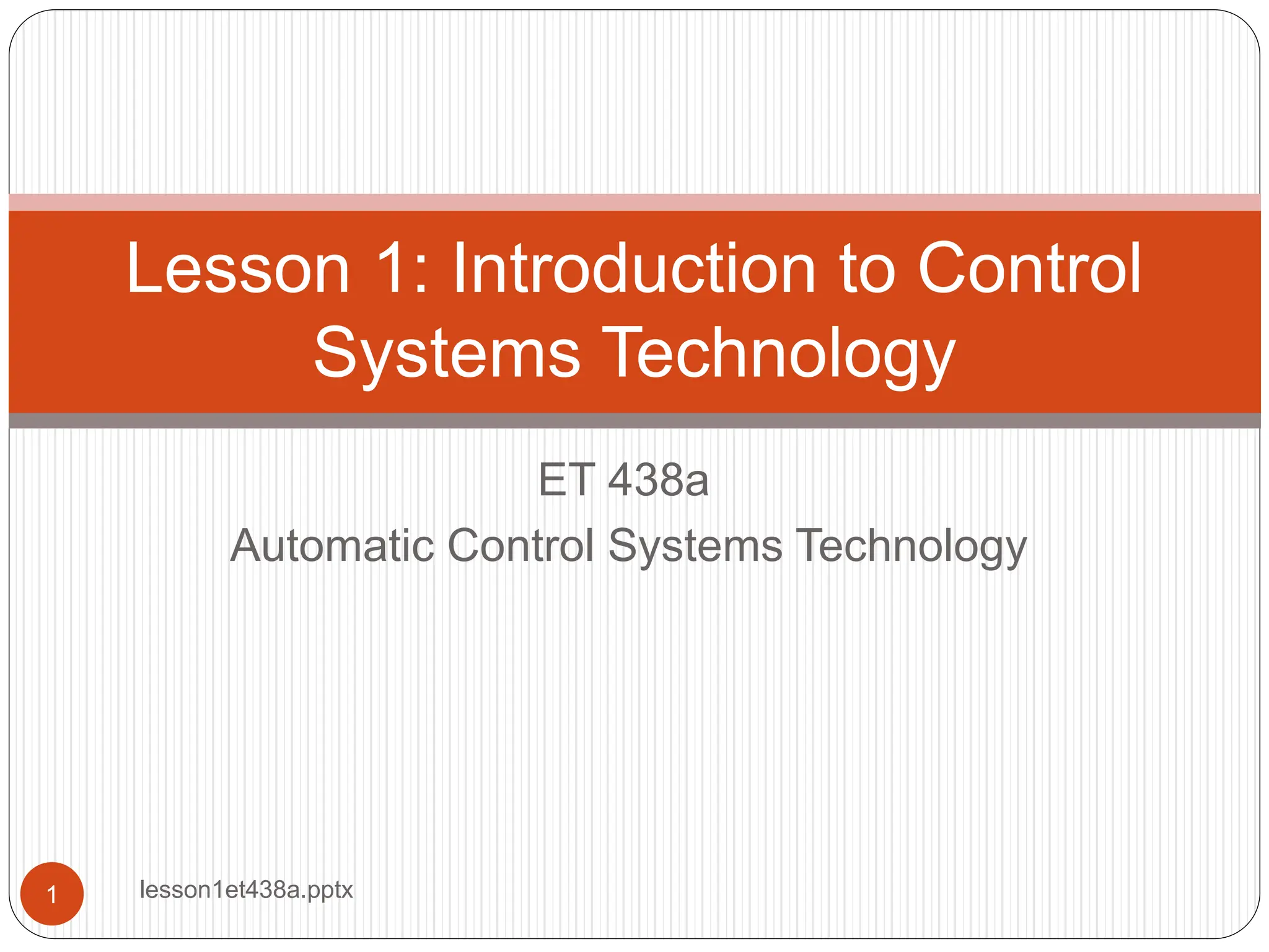 Control system basics chapter 1 with applications | PPSX
