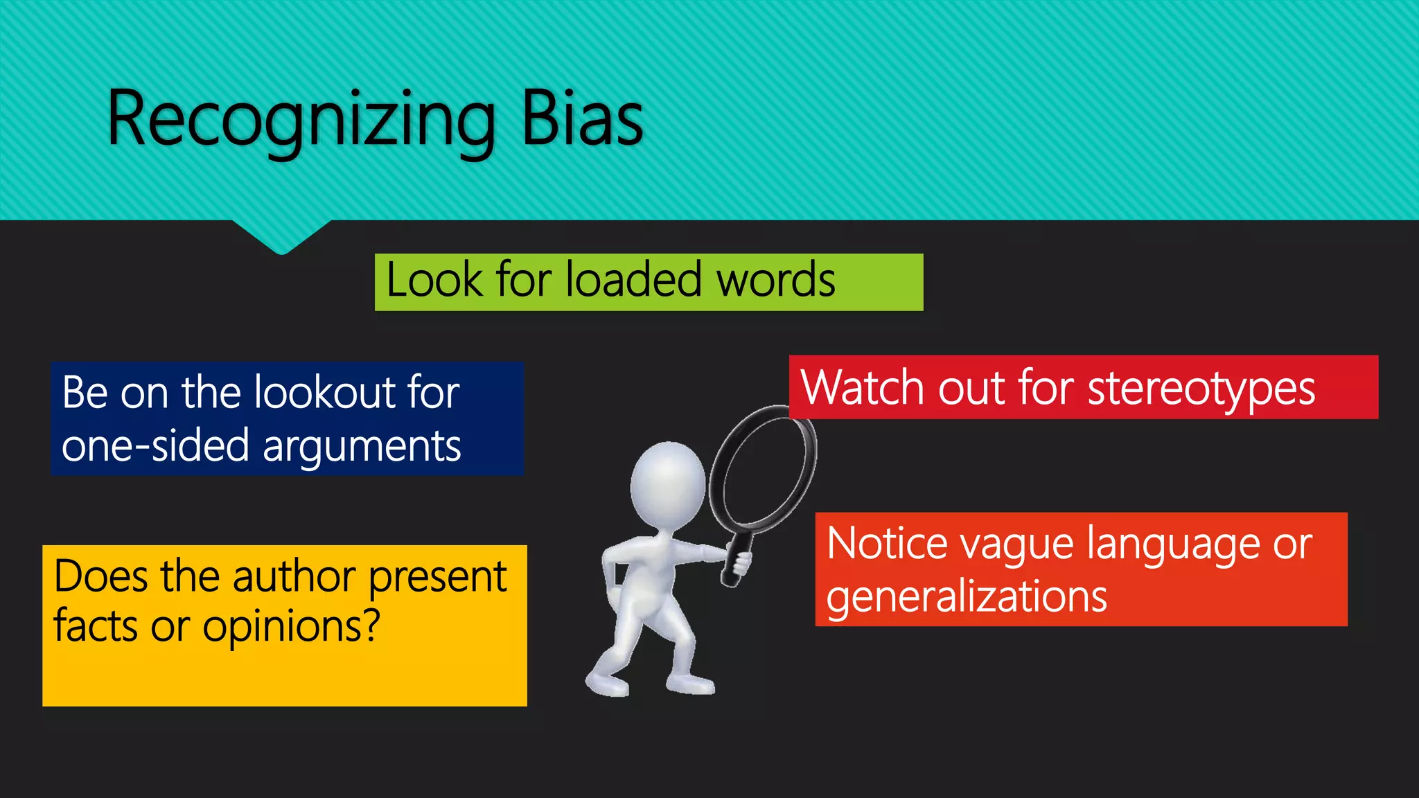 Lesson 1 examine biases (for or against) made | PPTX