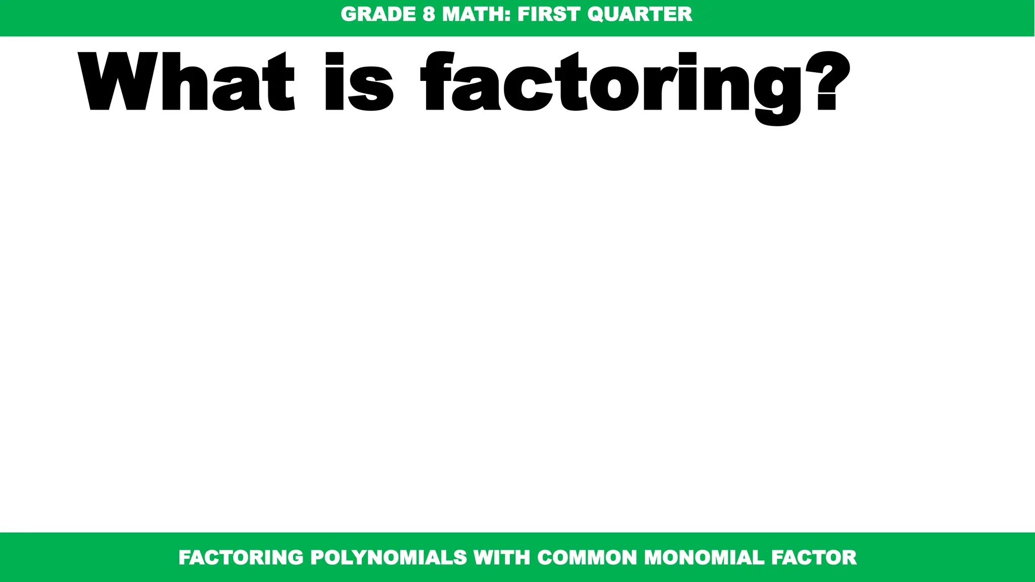 Lesson 1 Factoring Polynomials With Common Monomial Factor Pptx Technology And Computing