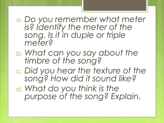 Lesson 1 FOLK SONGS Revised 2018 | PPT