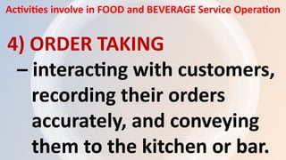 Lesson 1 Food and Beverage TLE grade 7 and 8 | PPTX