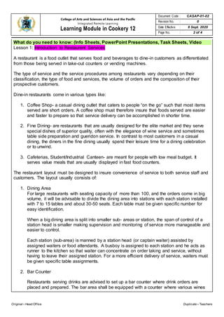 Lesson 1 food_and_beverage_services_g12 | DOC