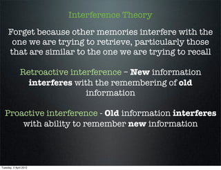Lesson 1 forgetting & memory loss | PDF