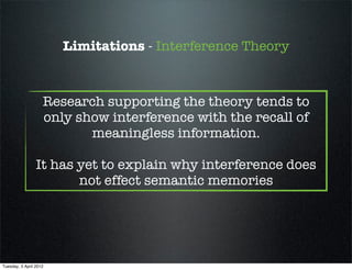 Lesson 1 forgetting & memory loss | PDF