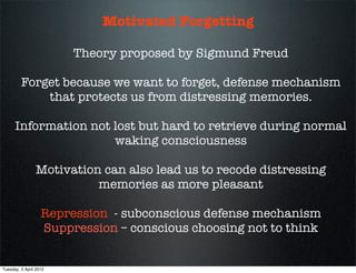 Lesson 1 forgetting & memory loss | PDF