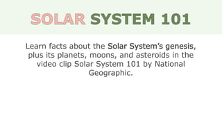 Lesson 1 Formation of the Universe and the Solar System.pdf | Space and ...