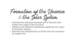 Lesson 1 Formation of the Universe and the Solar System.pdf | Space and ...