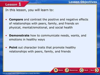 Lesson 1 foundations of healthy relationships | PPT