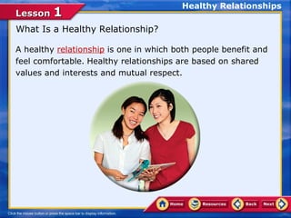 Lesson 1 foundations of healthy relationships | PPT