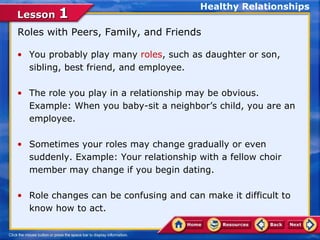 Lesson 1 foundations of healthy relationships | PPT