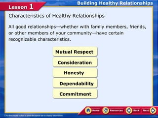 Lesson 1 foundations of healthy relationships | PPT