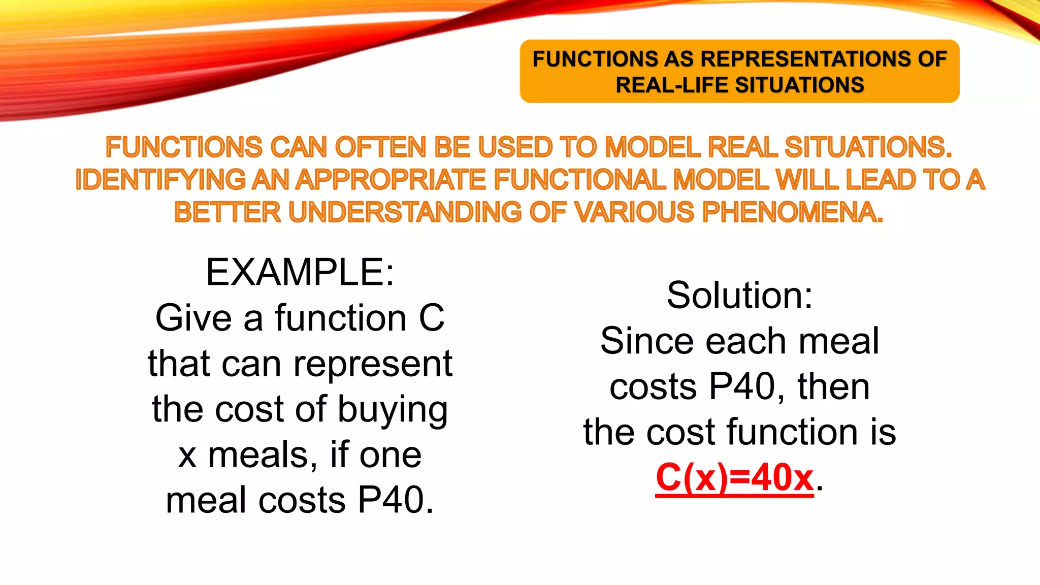 Lesson 1 functions as models | PPTX