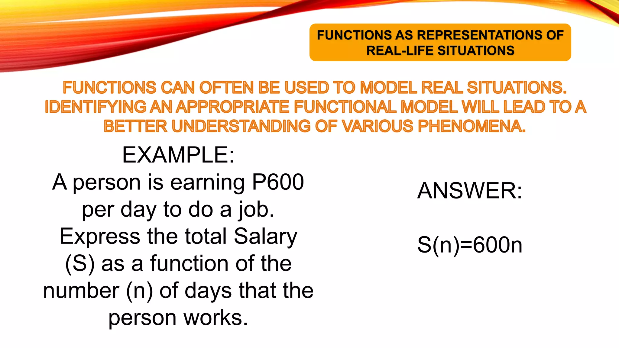 Lesson 1 functions as models | PPTX