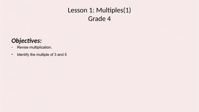 Lesson 1 g4 math.pptx grade 4 revise multiplication | PPTX