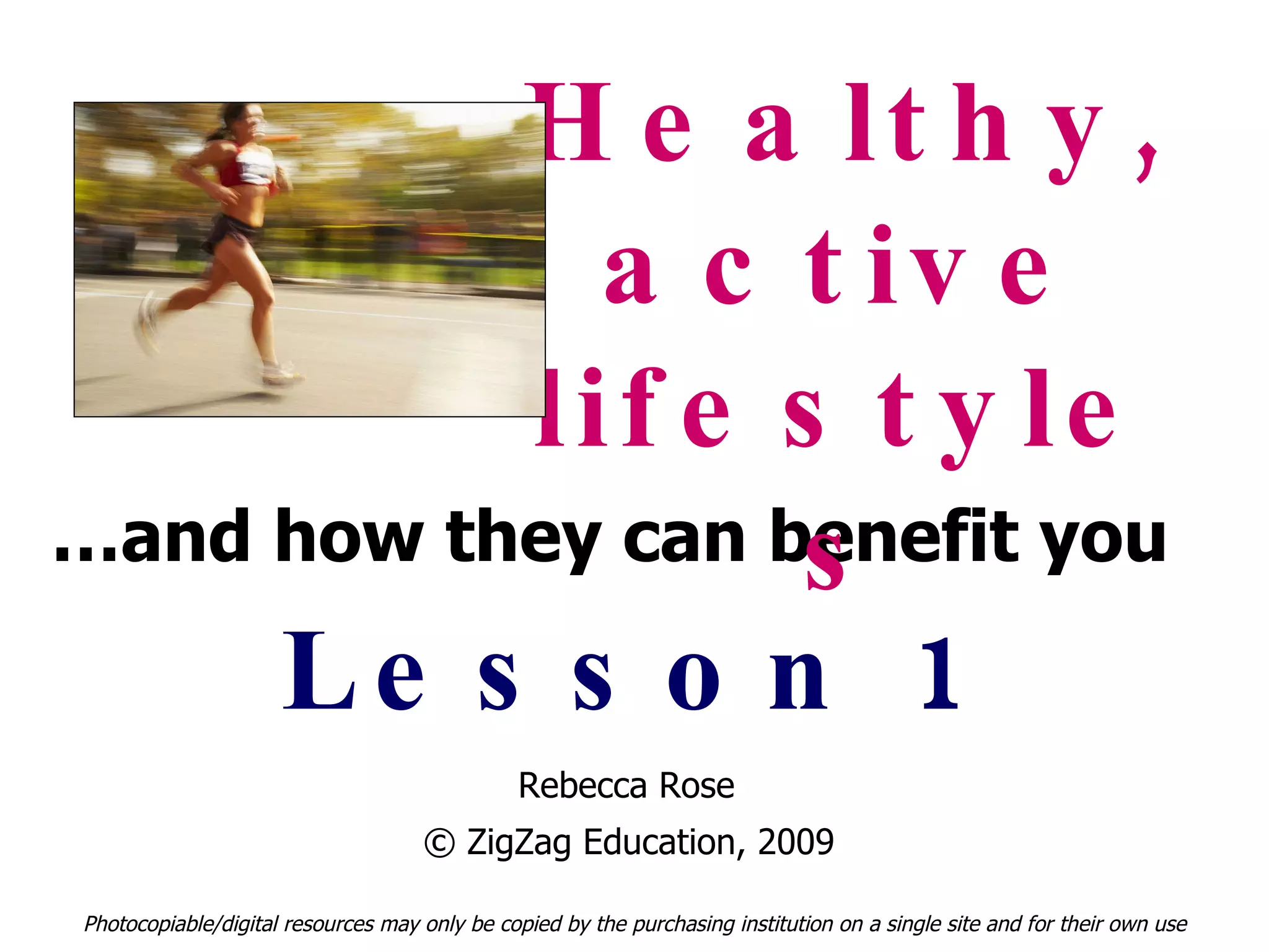 Lesson 1healthy active lifestyle | PPT
