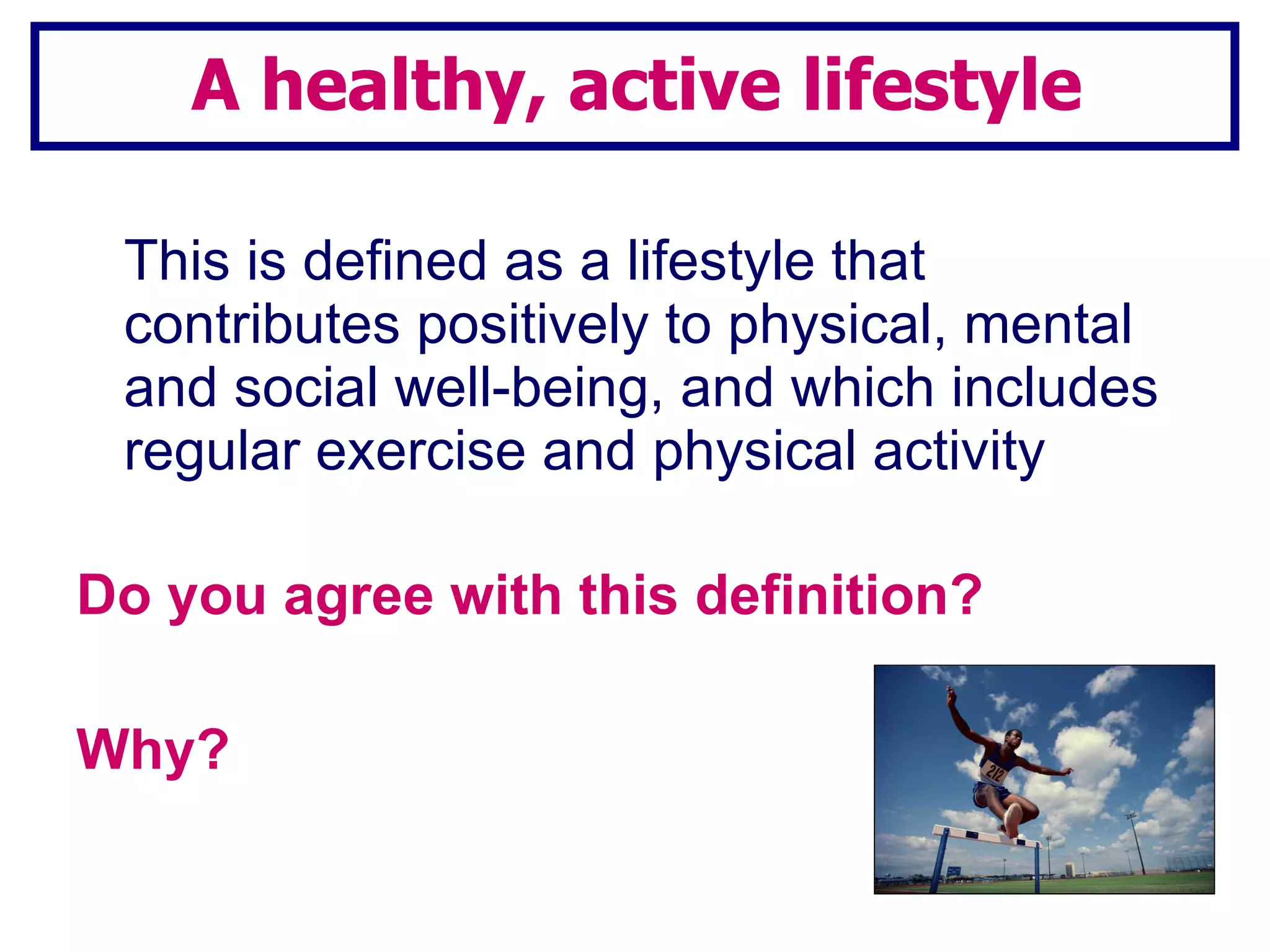 Lesson 1healthy active lifestyle | PPT