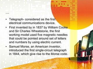 Historical background of ICT | PPTX