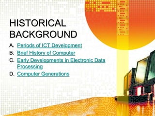 Historical background of ICT | PPTX