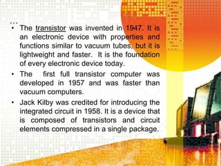 Historical background of ICT | PPTX