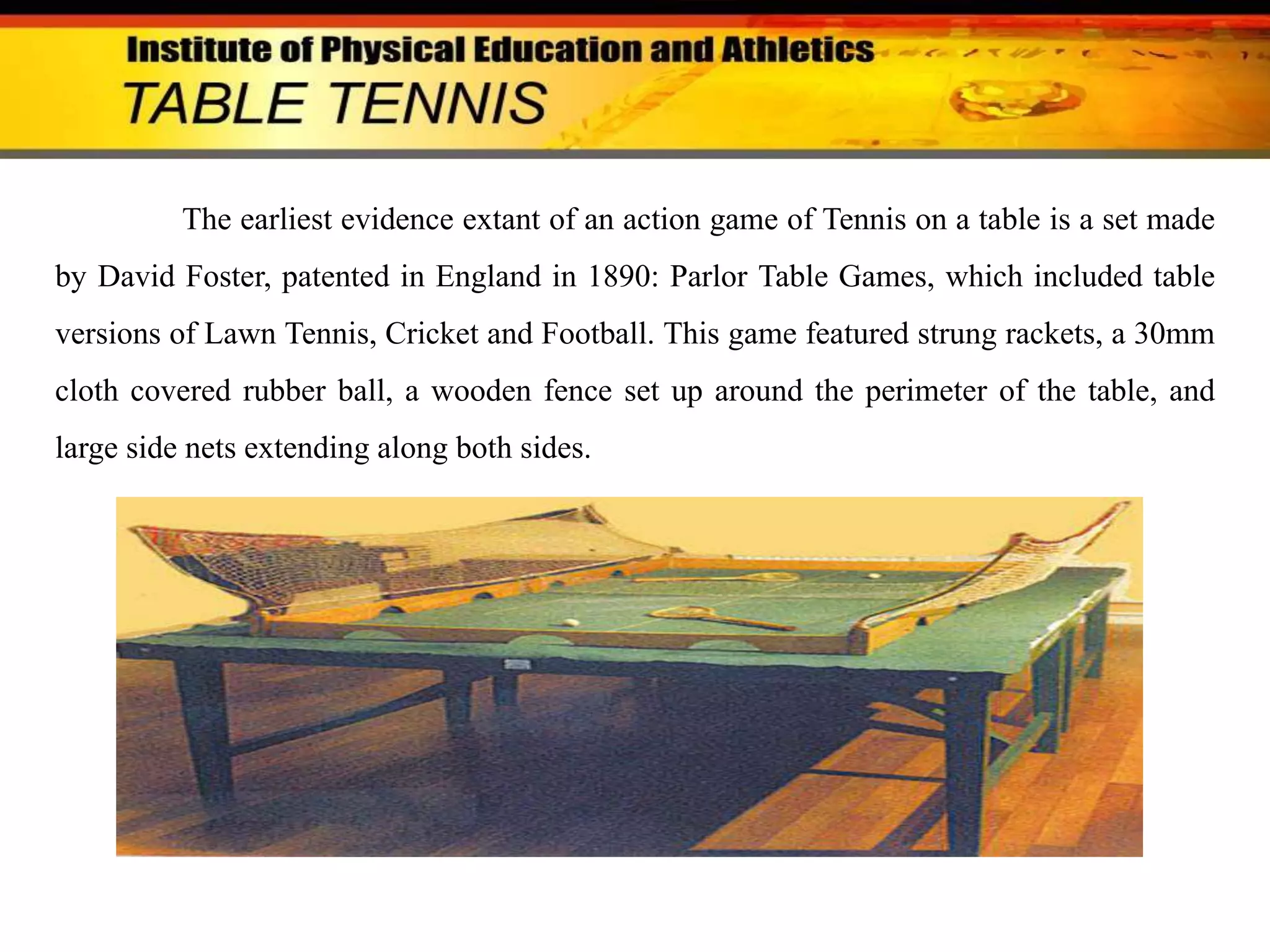 Lesson 1 History of Table Tennis | PPSX