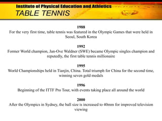 Lesson 1 History of Table Tennis | PPSX