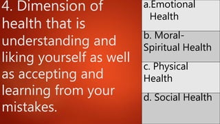 Health Education 7 1st Quarter Lesson 1 holistic health | PPTX