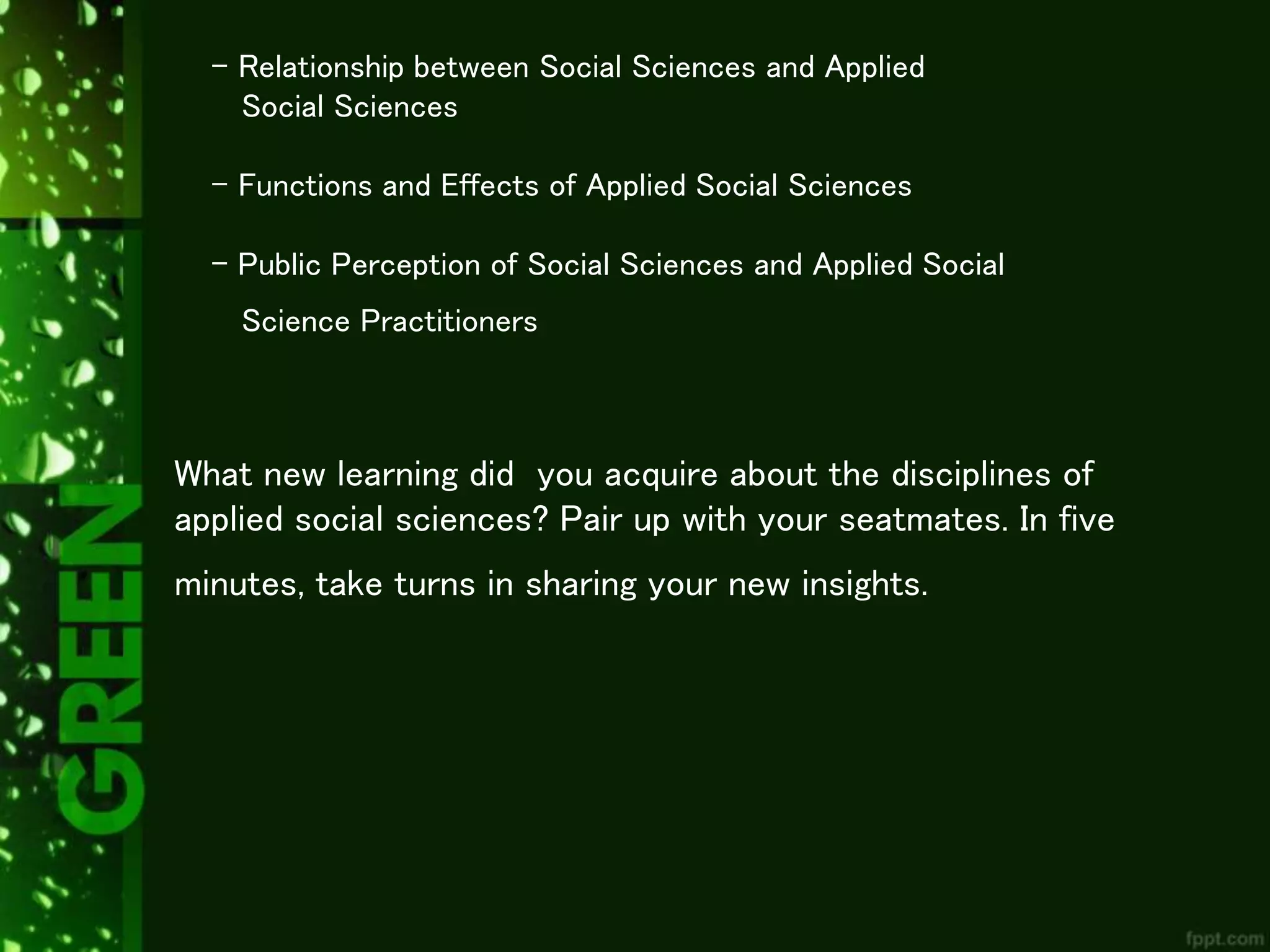 Lesson 1 in Discipine and Ideas in Applied Social Sciences(lessons and ...