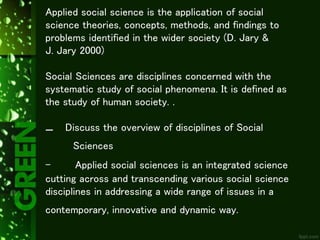 Lesson 1 in Discipine and Ideas in Applied Social Sciences(lessons and ...