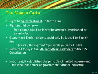 Influences On American Colonial Govt | PPTX