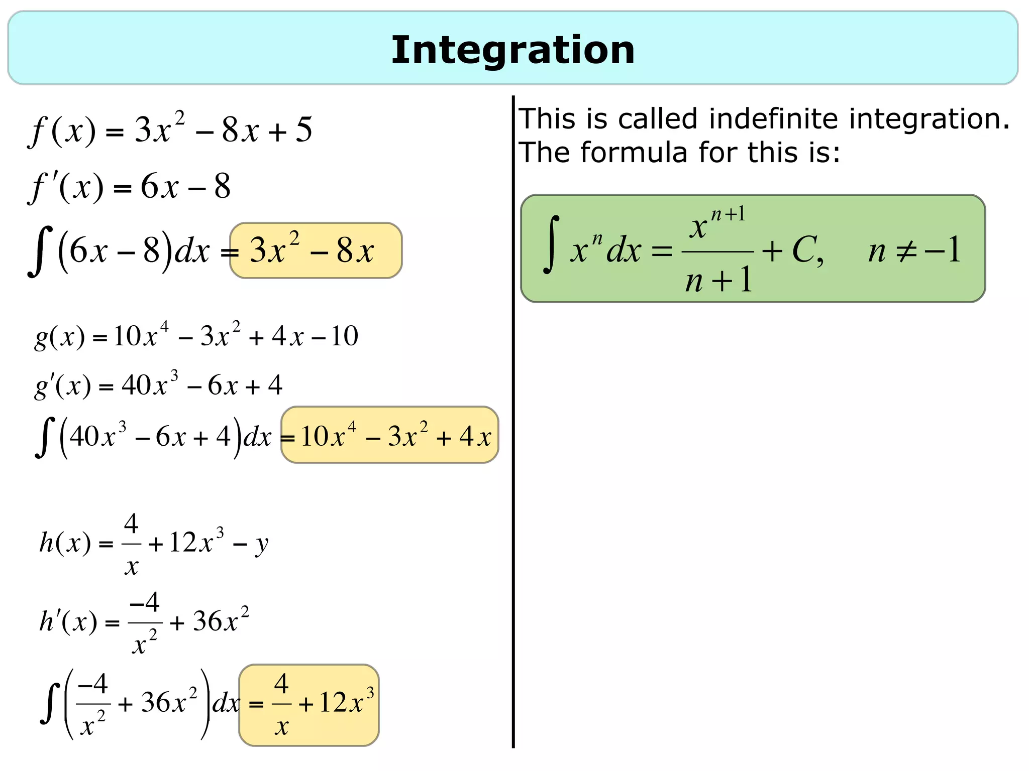 Lesson 1 integration as the inverse of differentiation | PPT