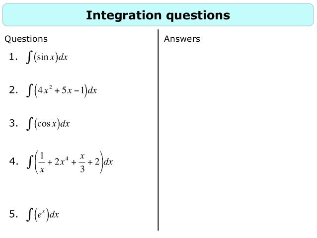 Lesson 1 Integration As The Inverse Of Differentiation