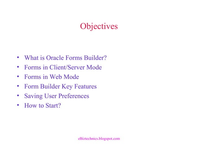 Oracle Forms Introduction | PPT | Operating Systems | Computer Software ...