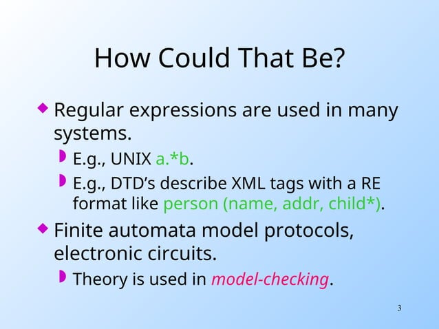 Lesson 1 Intro To Automata Theory Applicationppt Programming Languages Computing