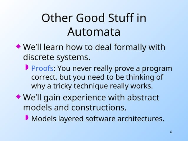 Lesson 1 Intro To Automata Theory Applicationppt Programming Languages Computing